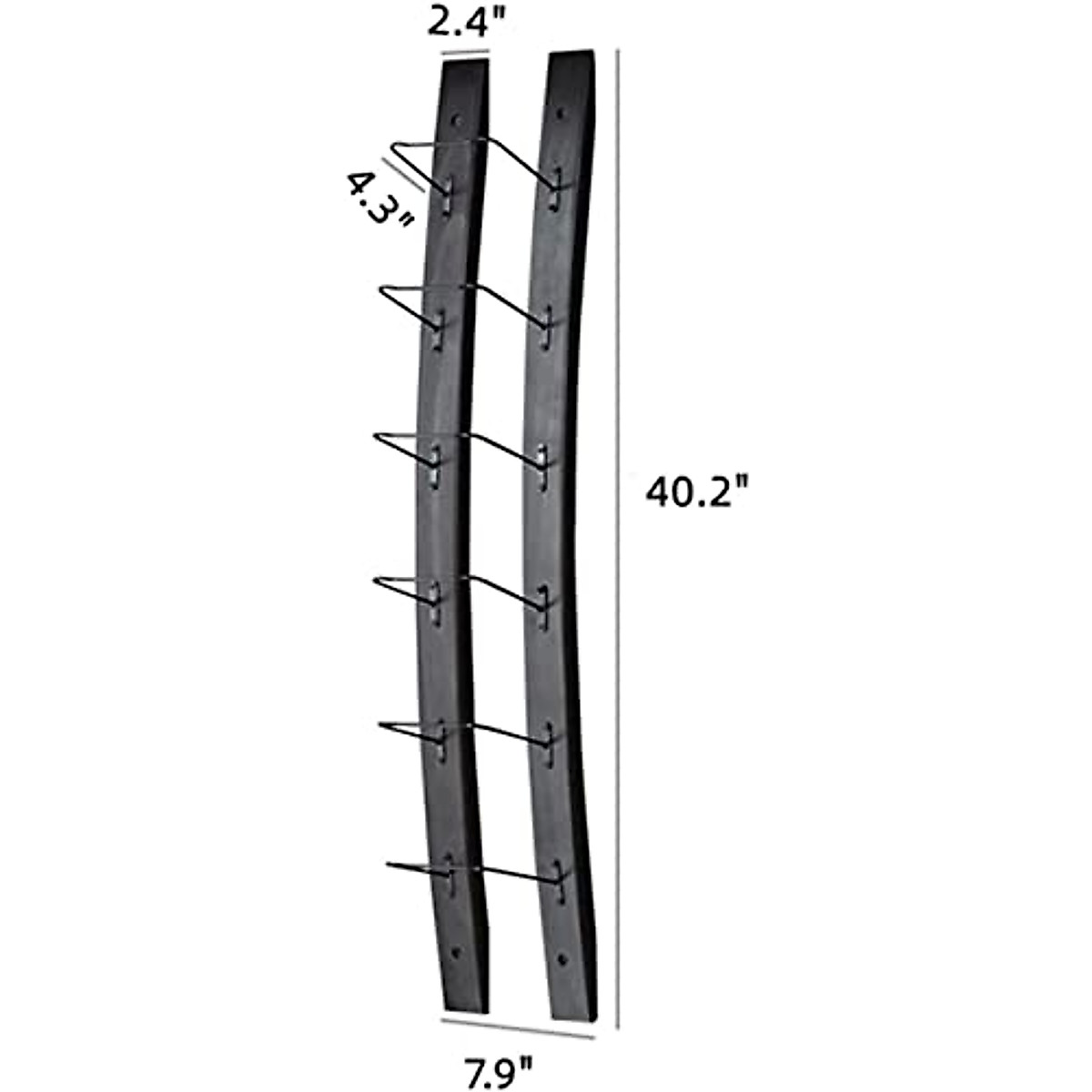 CBYJK Wall Mounted Wine Rack Wooden, Rustic Barrel Stave Wine Rack, Wooden Wine Bottle Holder Rack, Wood Wine Shelf, Imported Pine Wood and Metal - 6 Bottles 40x7.6inch