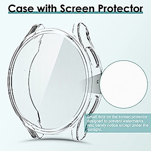 3 Pack Galaxy Watch 5/Galaxy Watch 4 Screen Protector 40mm, QIBOX Soft TPU Protective Case Accessories Compatible with Samsung Galaxy Watch 5 & Watch4, 40mm [Ultra-Thin] [All-Around]