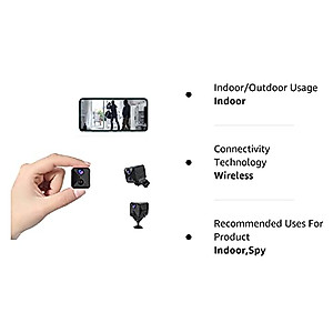 Spy Camera WiFi Hidden Camera,2023 Upgraded 4K Mini Security Nanny Camera,100 Days Standby Battery Life,AI Motion Detection Alerts, Auto Night Vision,Real Time Record Surveillance Camera for Indoor
