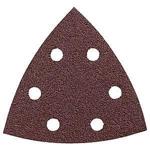 BOSCH SDTR120 3-3/4 In. 120 5-Piece Grit Detail Sander Abrasive Triangles for Wood,Brown