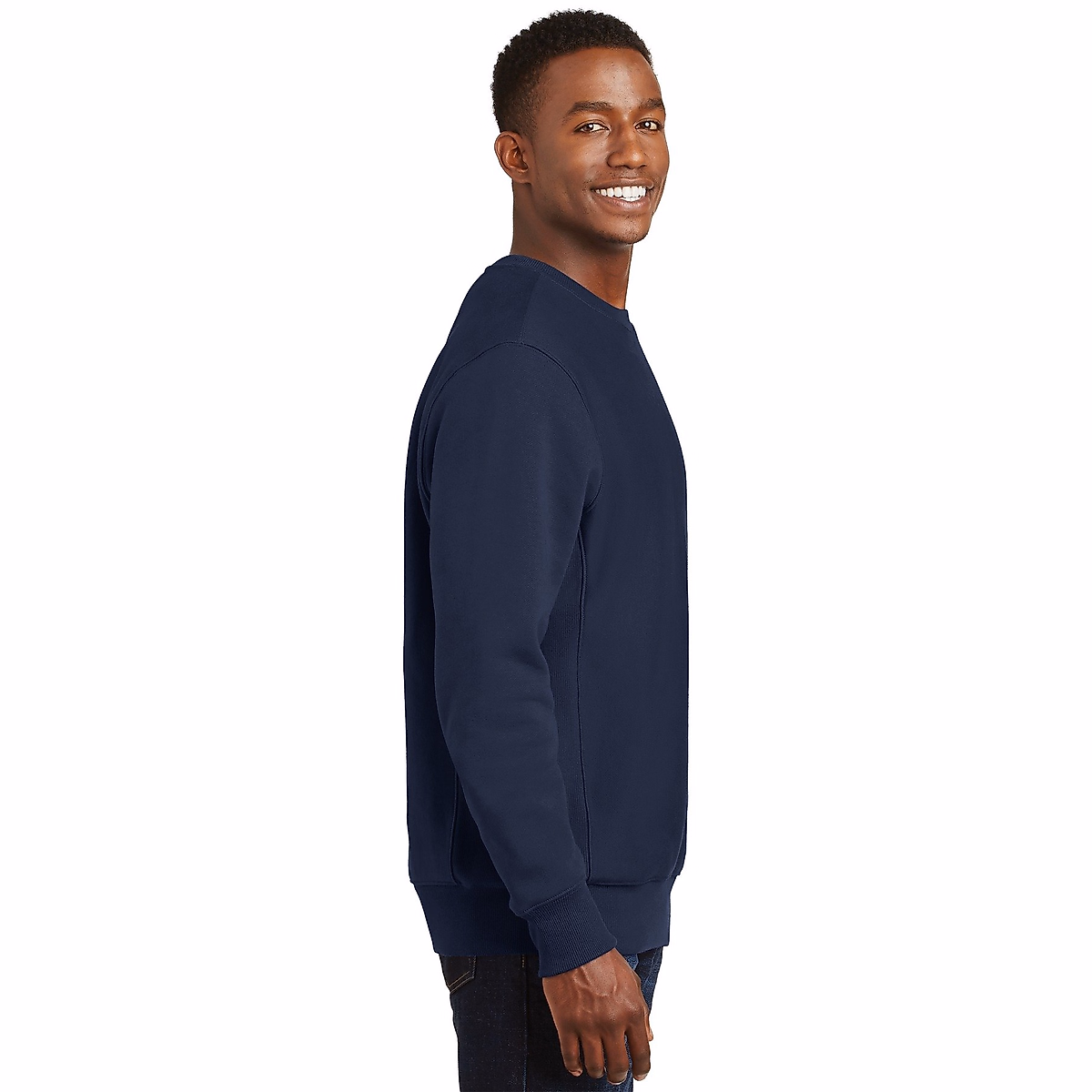 SPORT-TEK Super Heavyweight Crew Neck Sweatshirt F280, True Navy, Medium