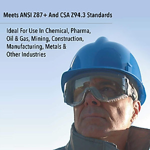 Honeywell Home Uvex Stealth Safety Goggles with Gray HydroShield Anti-Fog Lens, Gray Body & Neoprene Headband (S3961HS)