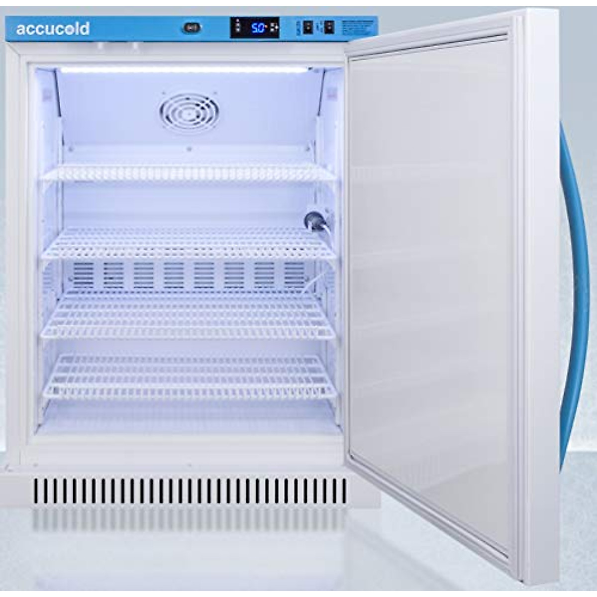 Summit Appliance ARS6PV Pharma-Vac Performance Series 6 Cu.Ft. Freestanding ADA Height Vaccine All-refrigerator with Auto Defrost, Factory-installed Lock, Digital Thermostat and White Cabinet