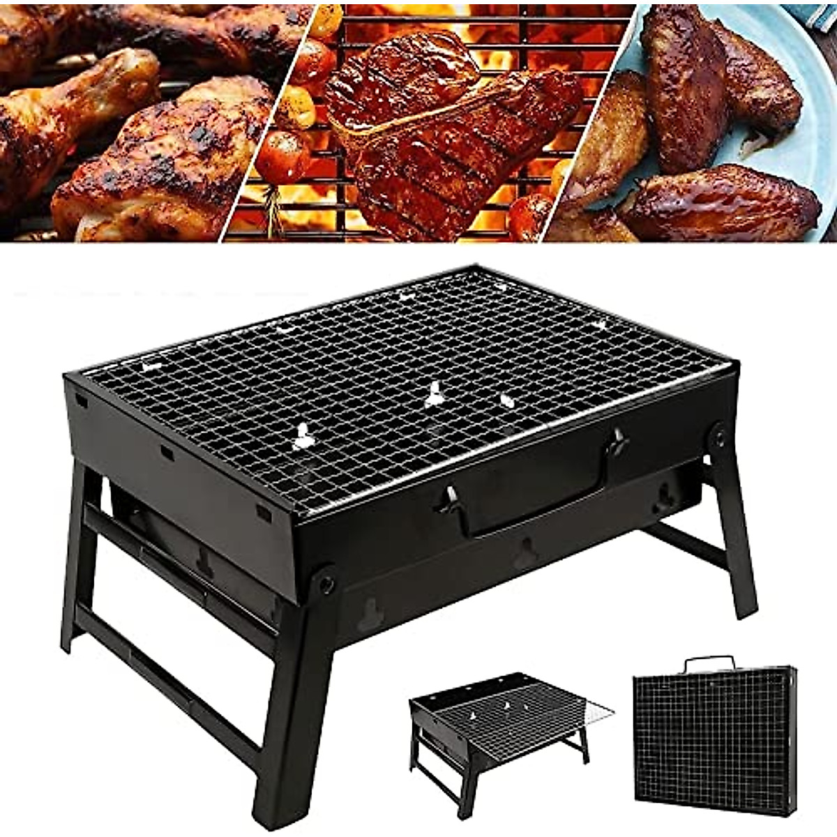 Gas grill Folding Barbecue Grill Portable Compact Charcoal Barbecue Grill Barbecue Grill Bar Smoking Outdoor Camping