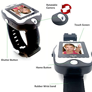 Durable Smart Watch for Kids, Digital Video Games Built in Selfie-Camera Watches, Electronics Educational Toys Kids Camera, Gadgets Games for Kids Ages 4-8 Girls Boys (Black)