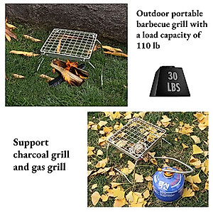 Folding Portable Barbecue Grill, Lightweight smoker Grill,Outdoor BBQ Grill for Picnics Garden Camping Beach Party (S)