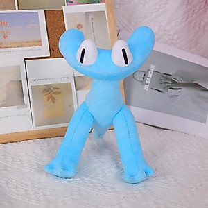 VOGNCHG Rainbow Friends Chapter 2 Plushies, 9.8inch Soft Game Monster Stuffed Figure Plushies Doll, Gifts for Fans and Friends,Adults Kids Birthday Party Favor,Thanksgiving Christmas (Cyan + Yellow)