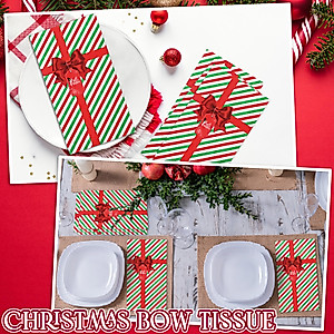 Cholemy Christmas Paper Napkins 3 Ply Disposable Presents Napkins Xmas Guest Paper Towels Merry Christmas Cocktail Napkins for Xmas Eve Dinner Holiday Party Supplies Kitchen Decor (100 Pcs)