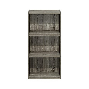 Furinno Luder 3-Tier Open Shelf Bookcase, French Oak