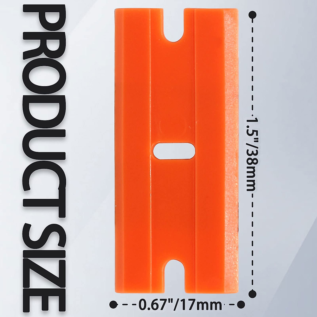 Suiwotin 100pcs Plastic Razor Blades, Double Edged Plastic Scraper Blades Replacement for Plastic Razor Scraper Tool for Decals, Adhesive Labels, Stickers Removing Cleaning