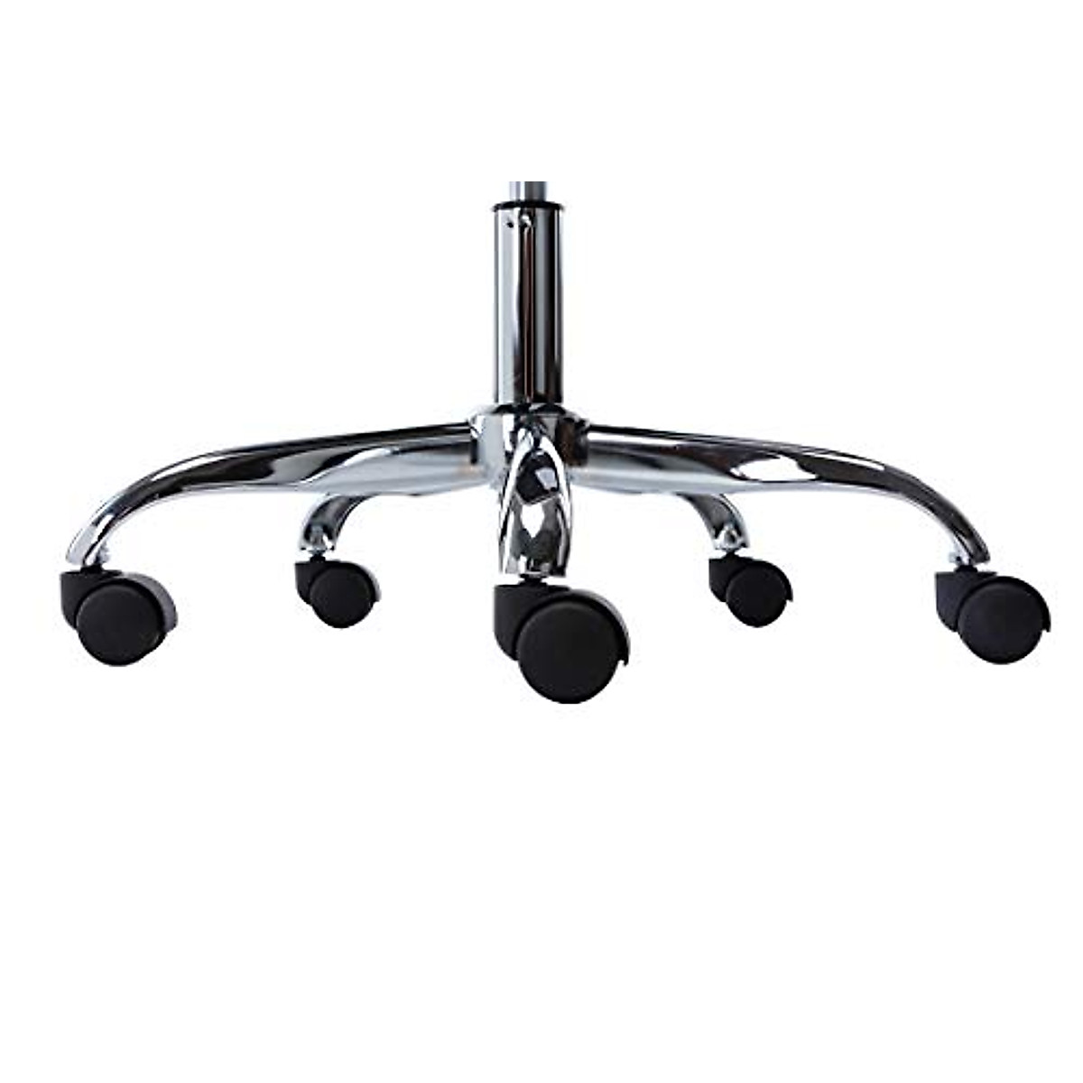 Grey Comfy Home Office Chair, Modern Cute Fluffy Armless Task Chair with Wheels, Faux Fur Upholstery