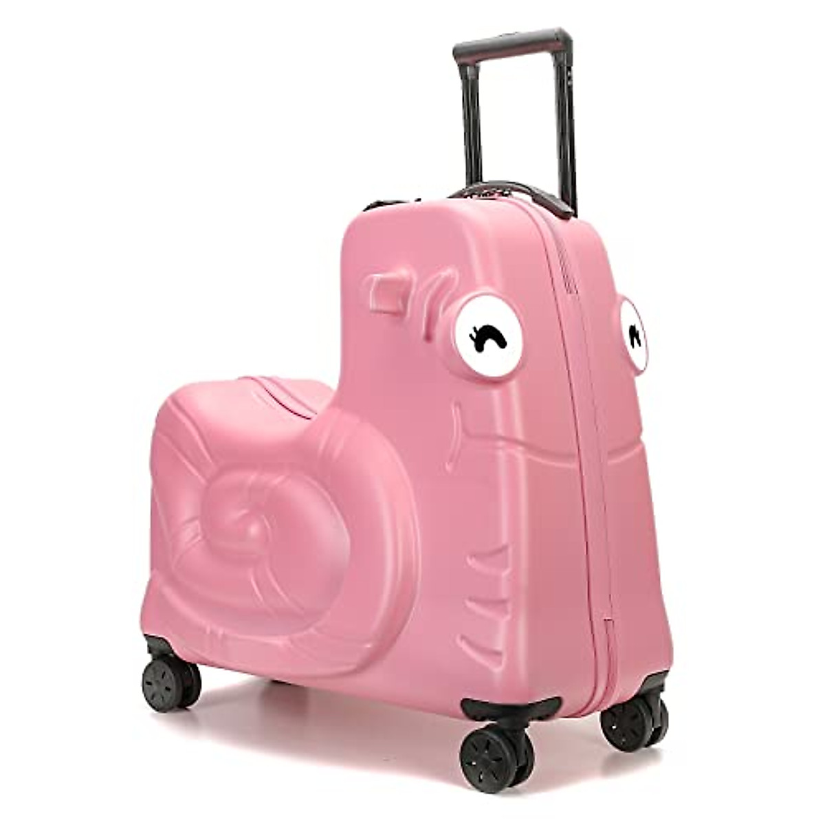 SEA PUNK Kids Luggage, Kids Ride-on Luggage with Spinner Wheels Suitcase, Kid's Ride-On Suitcase Help Your Child Relax, Carry On Trolley Luggage with Password Lock, 20"