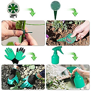 AOKIWO 83 Pcs Garden Tools Set Succulent Tools Set, Heavy Duty Aluminum Manual Garden Kit Outdoor Gardening Gifts Tools for Men Women (Green)