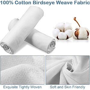 30 Pack Birdseye Cloth Diapers for Babies with 30 Pcs Diaper Pins Large 27 x 27 Inch Cotton Baby Diapers Reusable Burp Cloths for Babies Boy Girl Toddlers