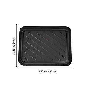 Garneck Litter Box 2pcs Outdoor Versatile Rack Utility Stationery Organization Entryway Wet Car Bonsai or Organizer Duty Resistant Mats Water Cargo Weather Table Tray Flower Pot Saucers