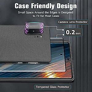 [2+2 Pack]Galaxy Note 10 Plus Screen Protector+Camera Lens Film,9H Tempered Glass,Ultrasonic Fingerprint Compatible, HD Clear,3D Curved Glass Screen Protector For Samsung Galaxy Note 10 Plus (6.8")