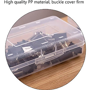 JANEMO Large Capacity Clear Pencil Case, Plastic Pencil Boxes with Lid Snap Closure, Storage Organizer Box Holder, Supply Boxes, 1 Pack