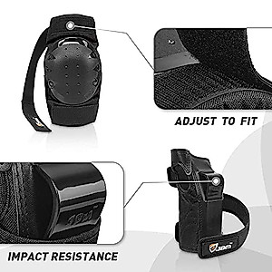 JBM Child & Adults Rider Series Protection Gear Set for Multi Sports Scooter, Skateboarding, Roller Skating, Protection for Beginner to Advanced, Helmet, Knee and Elbow Pads with Wrist Guards