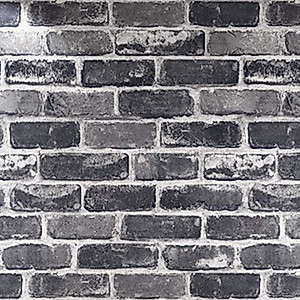 Okydoky Peel and Stick Wallpaper, Grey Brick Wallpaper for Home Decoration, Wallpaper Stick and Peel Backsplash, Vinyl Self Adhesive Wallpaper for House, Workshop & Office, 17.3" x 118", C201-3