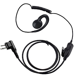 abcGoodefg Two Way Radio Earpiece, 2 Pin Walkie Talkie Earpiece Headset with PTT Mic Compatible with Motorola CP200 CP200D CLS1110 CLS1410 CLS1450 GP300 GP308