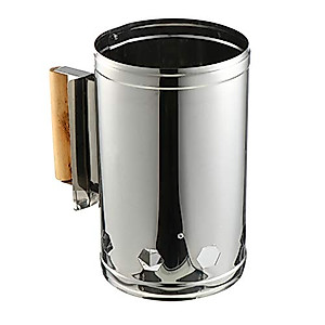 Hemoton Charcoal Chimney Starter Stainless Steel Quick Rapid Fire Briquette Starter Canister Briquettes Charcoal Ignition Barrel Stove for Home Outdoor