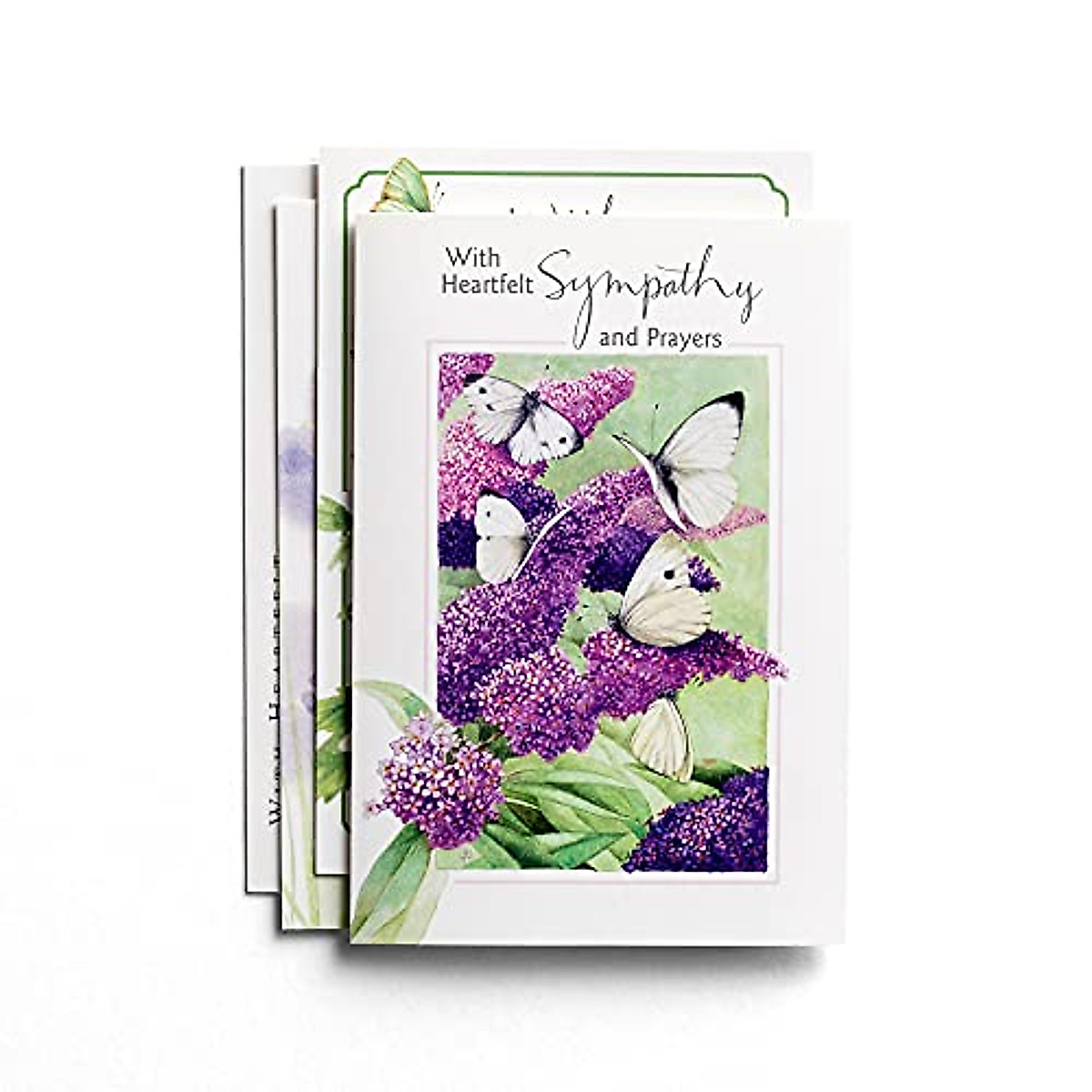 DaySpring - With Heartfelt Sympathy and Prayers - Nature's Blessings By Marjolein Bastin - 4 Design Assortment with Scripture - 12 Boxed Cards & Envelopes (J3355)