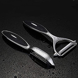 Potato, Vegetable, Apple Peelers for kitchen, Fruit, Carrot, Veggie, Potatoes Peeler, Y-Shaped and I-Shaped Stainless Steel Peelers, with Ergonomic Non-Slip Handle & Sharp Blade, Good Durable (2PCS)
