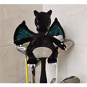 SJJSHH Golf Headcover,Flying Dragon Headcovers Creative Golf Club Head Cover for Golf Lovers black