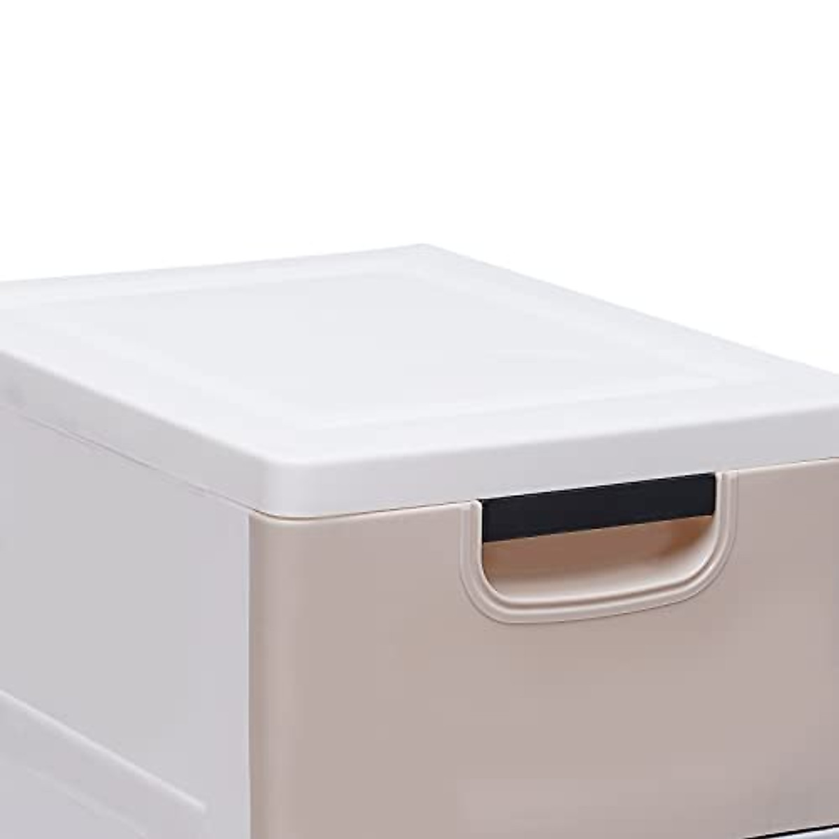 TFCFL Drawers Dresser Storage Cabinet with 5 Drawer Stackable Vertical Closet Drawers Dresser with Wheels Organizer Units for Bedroom Living Room