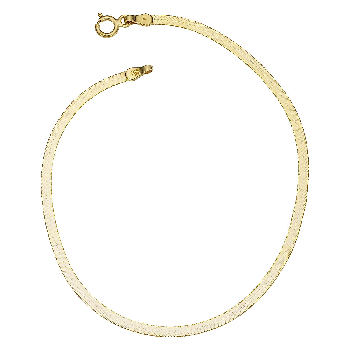 Kooljewelry 10k Yellow Gold Herringbone Bracelet (2.2 mm, 7.5 inch)