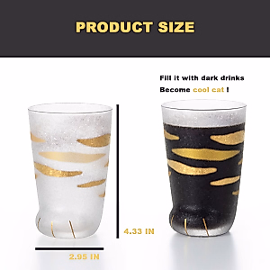 KIKYOUYA Cat Paw Cup Made in Japan, Golden Cat Foot Claw Cute Cat Cup for Coffee Milk (Tobby)