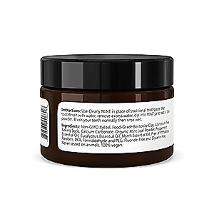 Isabella’s Clearly Mint Remineralizing Tooth Powder | Teeth Whitening Natural Fluoride Free Toothpaste for Adults, Kids, Sensitive Teeth and Gums | Xylitol, Baking Soda, Clay, Calcium (Mint Flavor)