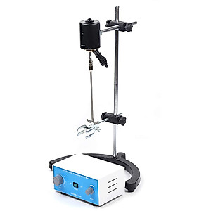 Electric Overhead Stirrer Mixer Drum Lab Mixer 3000RPM Stainless Steel Industrial Liquid Blender for Lab Industry 110V (100W)