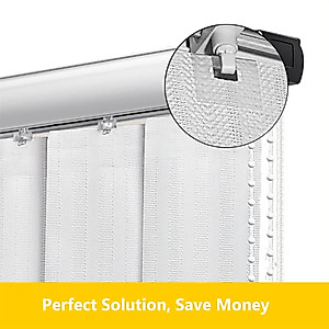 Alamic Vertical Blind Repair Tabs 120 Pieces Vertical Blind Repair Parts Vertical Blinds Replacement Parts Instead of Buying Vertical Blinds Replacement Slats - 60 Sets