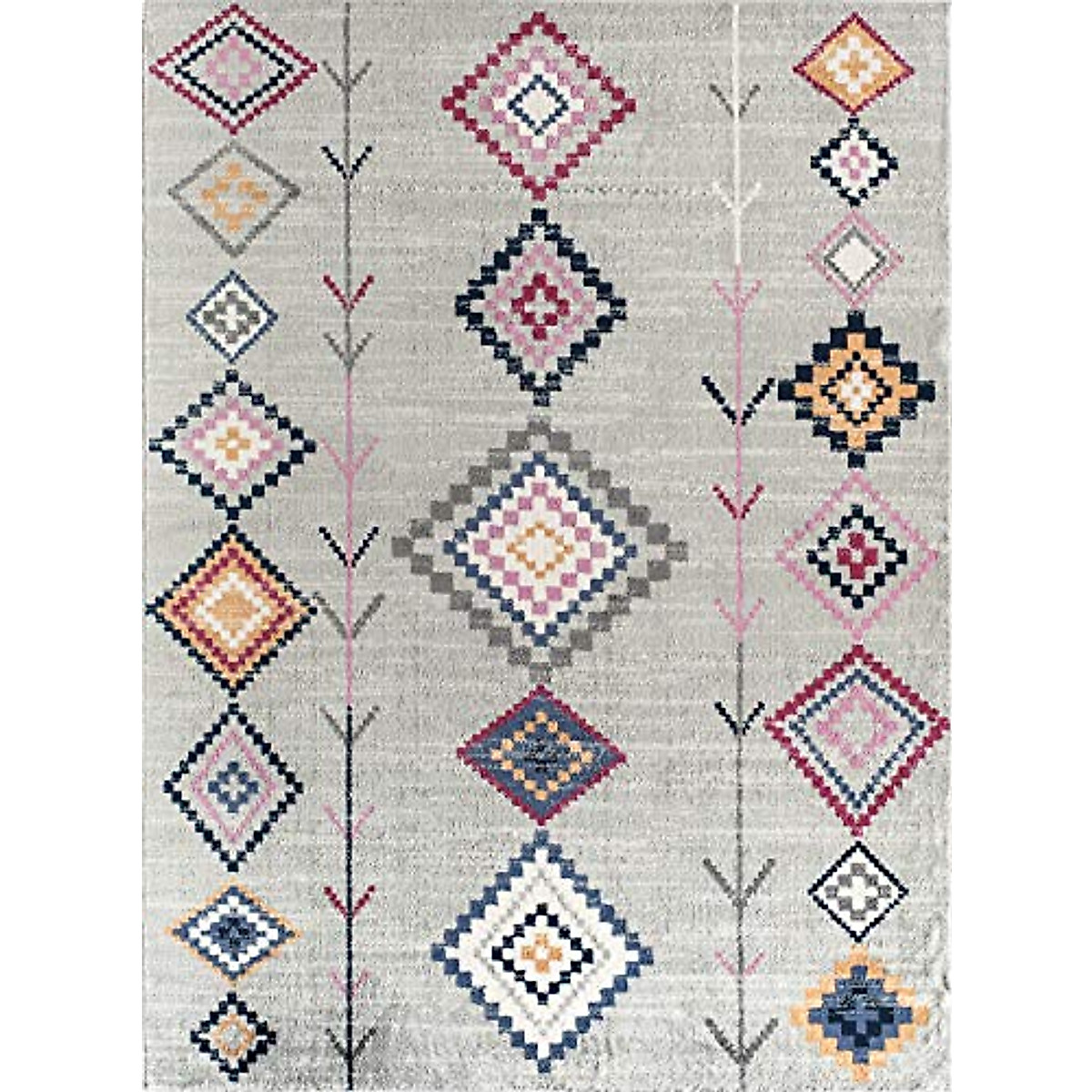CosmoLiving by Cosmopolitan Cyprus Collection Area Rug, 2'0"x8'0", Native Grey