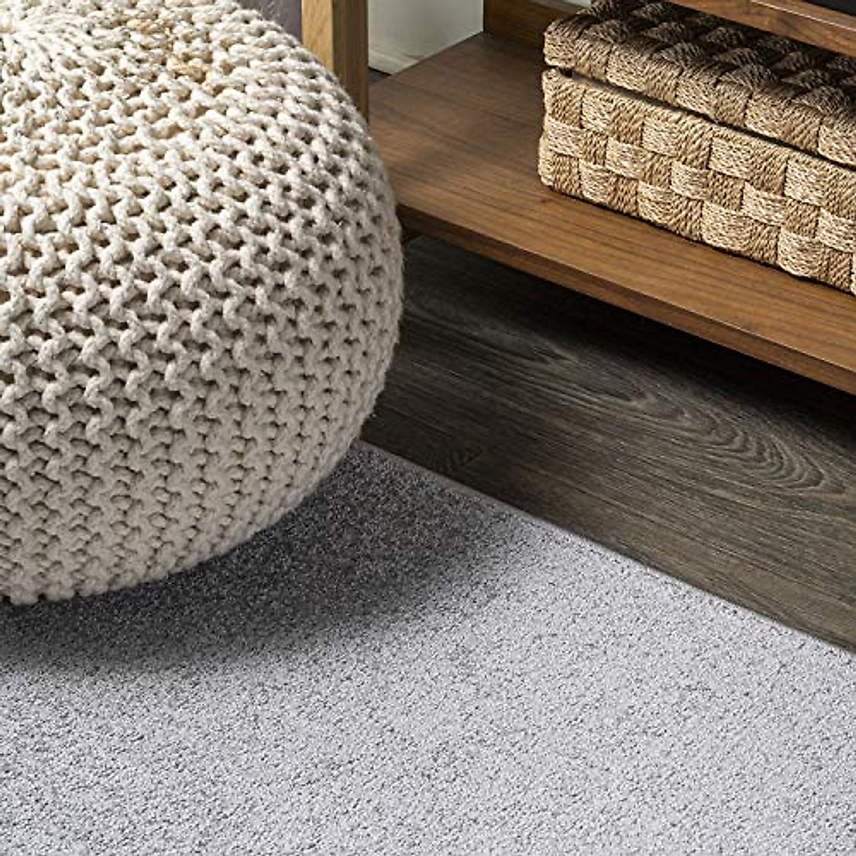 JONATHAN Y SEU100K-5 Haze Solid Low-Pile Indoor Area-Rug Casual Contemporary Solid Traditional Easy-Washing Bedroom Kitchen Living Room Non Shedding, 5 ft x 8 ft, Light Gray