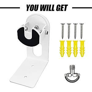 360 Degree Flexible Adjustment Wall Mount Holder Compatible with Google Nest Cam 2nd Generation,Metal Outdoor Wall Bracket Mounting Kit Camera Accessories fit for Google Nest Cam - White