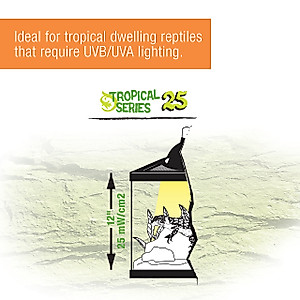R-Zilla SRZ100011869 Tropical 25 UVB Reptile Fluorescent T8 Bulb, 17-watt