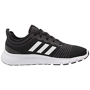 adidas Women's Flex 2 Running Shoe, Black/White/Grey, 8.5