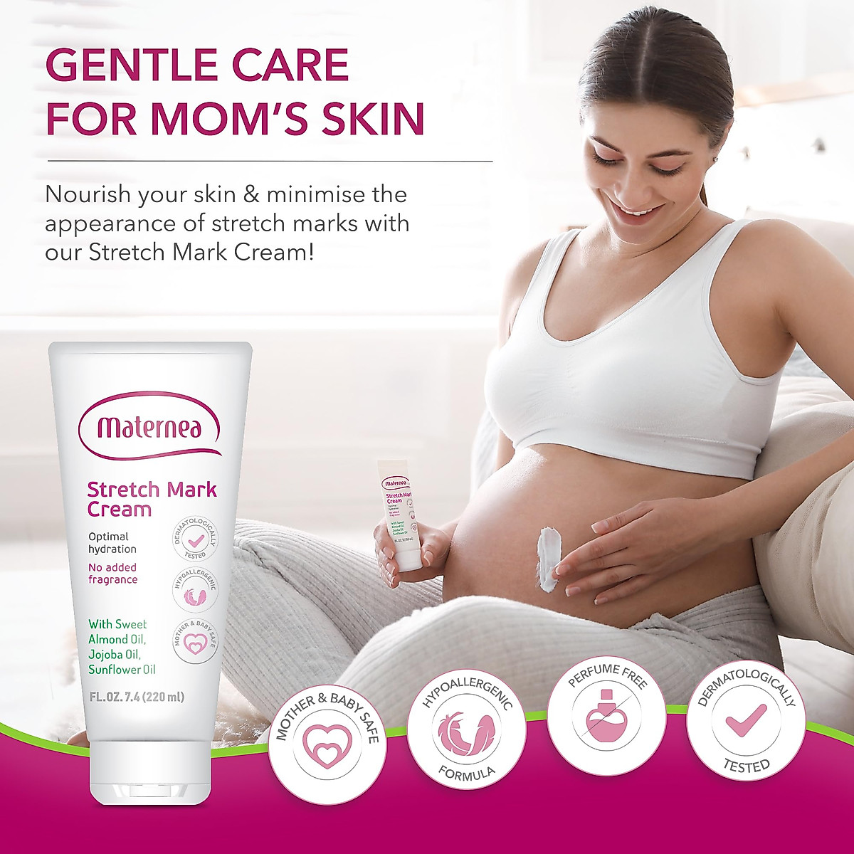 Maternea Stretch Mark Cream - Provides optimal skin hydration and improves its appearance. (150 ml)