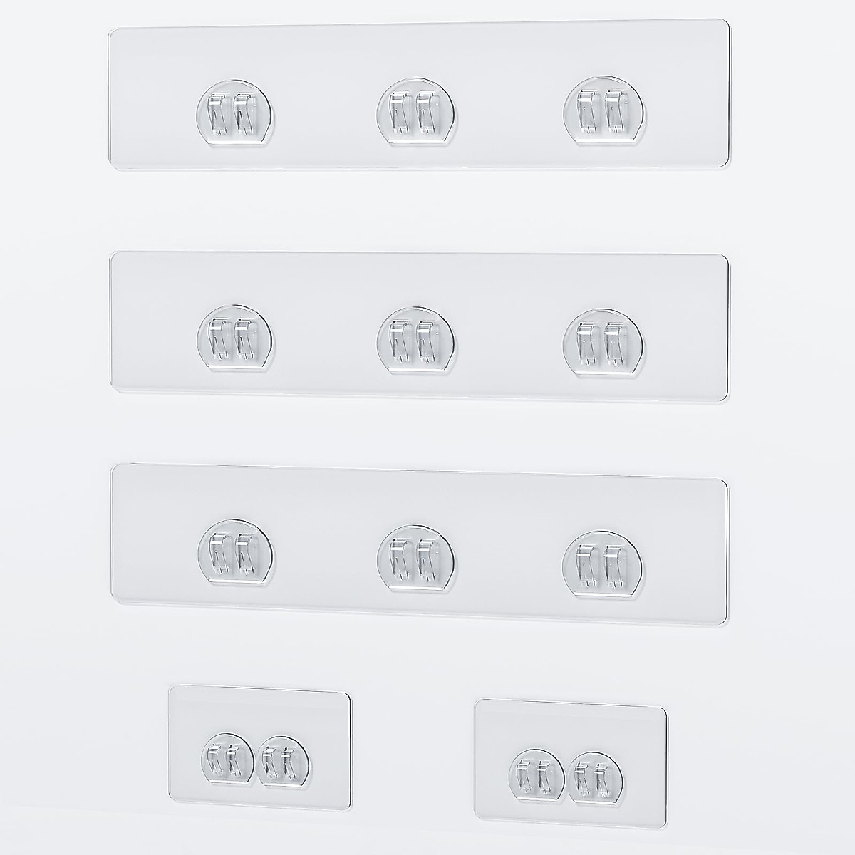 oyenbboi 5 Pack Shower Caddy Adhesive Replacement, Adhesive Shower Hooks, Strong Adhesive Wall Hooks, Waterproof Adhesive Hooks for Shower Rack, No Drilling