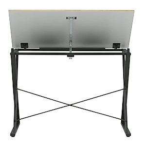 SD STUDIO DESIGNS Axiom II Drawing 42" Wide Adjustable Top Drafting Table, Graphite Black/Ashwood