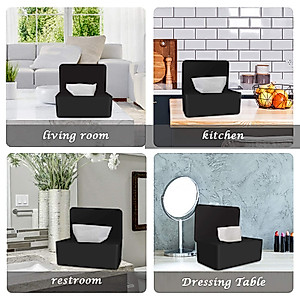LEFUYAN Wipes Dispenser, Dustproof Tissue Storage Box Case Wet Wipes Dispenser Holder with Lid for Home Office Desk (Black)