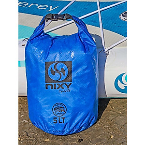 NIXY Waterproof Dry Bag Dry Sack Ultralight 5L/10L/20L, Keep Gear Dry for Paddle boarding, Kayaking, Backpacking, Camping, Boating, Swimming, Outdoors-Roll Top Ripstop Nylon (Blue, 20L)