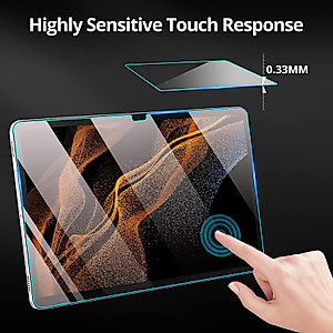 Softamm [2 Pack Tempered Glass Screen Protector for Samsung Galaxy Tab S9 Plus 2023 / S8 Plus 2022 / S7 FE 2021 / S7 Plus / S7+(12.4) with Upgrade Cleaning Kit /2.5D/ No-Bubble/Anti Scratch