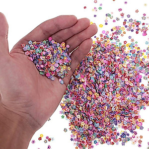 Fake Mini Flowers Slices Polymer Clay for Slime Putty Scrapbooking Embellishments Decorations Nails Arts and Crafts Decoration