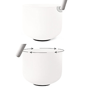 Crystal Singing Bowl, 8 Inch 440Hz Sound Bowl C Note Root Chakra Bowl, Crystal Bowl Sound Healing with O-Ring Mallet for Meditation Yoga