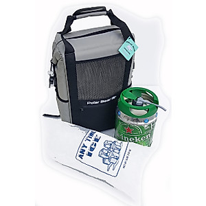 Polar Bear Coolers Back Pack Cooler, Silver, 18 Pack (PB 290)