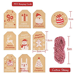 BOENFU Christmas Wrapping Paper, 8 Sheets Recyclable Kraft Paper for Xmas, 70x50CM in Folded Gift Wrap Paper