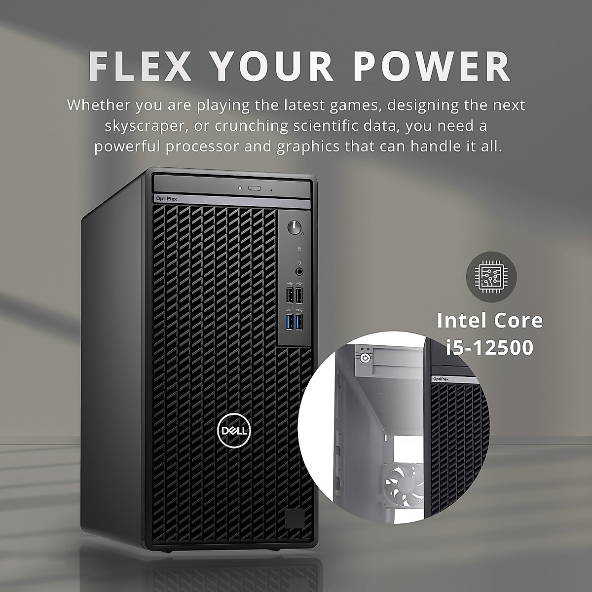 Dell OptiPlex 3000 Full Size Tower Business Desktop, Intel Core i5-12500 Processor, 64GB DDR4 RAM, 4TB PCIe SSD, DVDRW, Ethernet, WiFi Adapter, KB& Mouse, Windows 11 Pro, Black